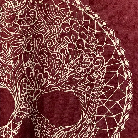 Empyre | Tops | Empyer Skull Dream Catcher Sweater In Maroon | Poshmark